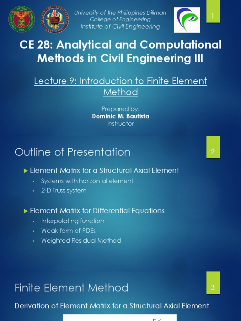 Lecture 9 Intro To Finite Element Method Part 2 | PDF | Finite Element ...