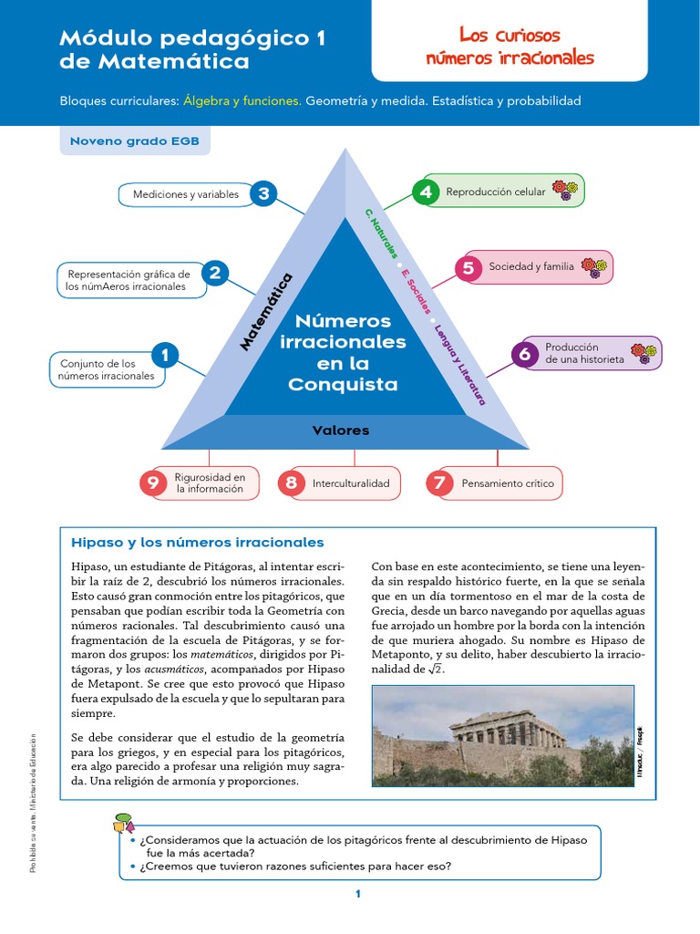 Matematicas Modulo 1 9n0 | PDF | Números | Número Real