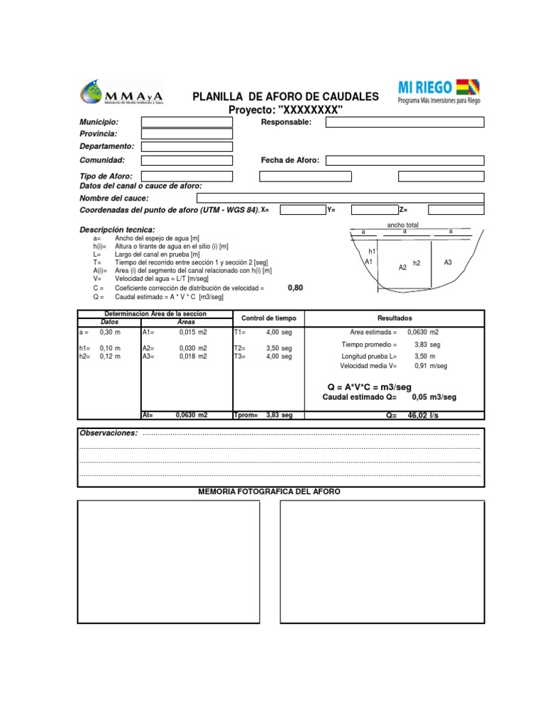 Planilla de Aforo | PDF