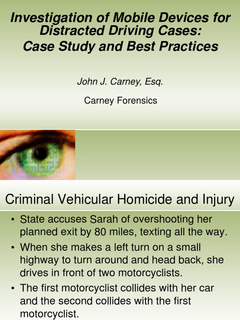 Distracted Driving Cases - Case Study and Best Practices | PDF | Mobile ...
