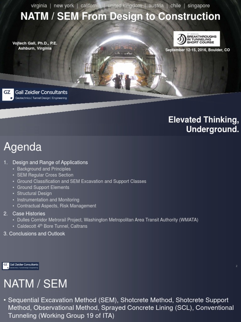 NATM PPT Gall-Natm-Design-Construction PDF | PDF | Tunnel ...