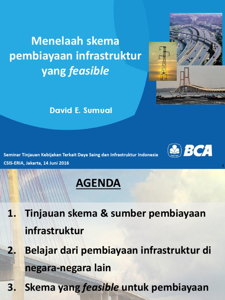 David Sumual Menelaah Skema Pembiayaan Infrastruktur Yang Feasible | PDF