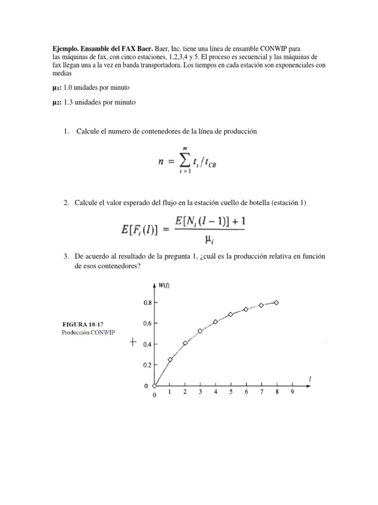 Ejemplo Conwip | PDF