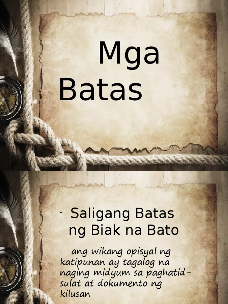 Mga Batas Pangwik | PDF