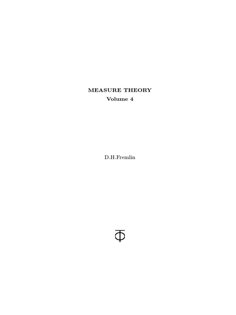 D.H. Fremlin - Measure Theory - Topological Measure Spaces (Vol. 4 ...