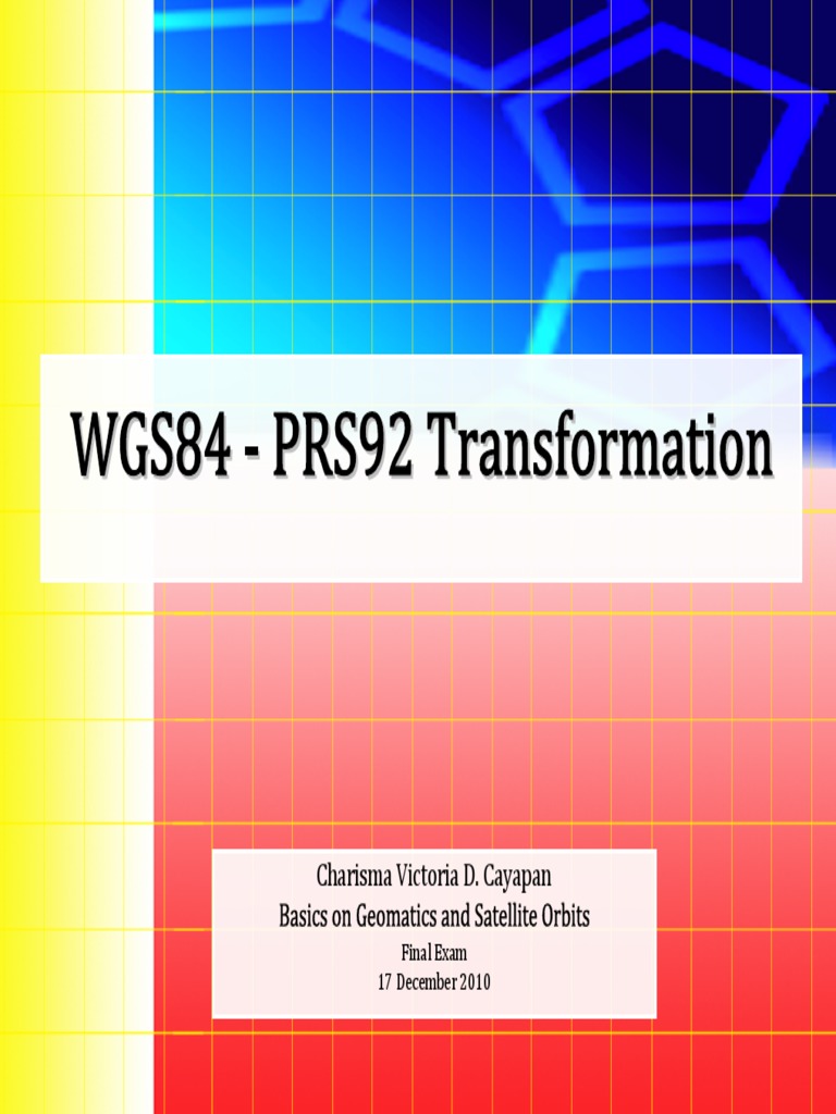 Cayapan WGS84 PRS92 PDF | PDF | Geodesy | Latitude