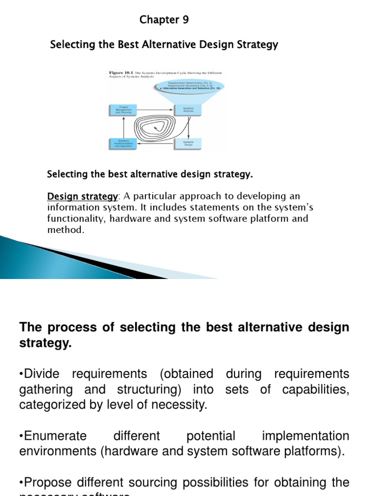 Chapter 9 - Selecting The Best Alternative Design Strategy | PDF ...