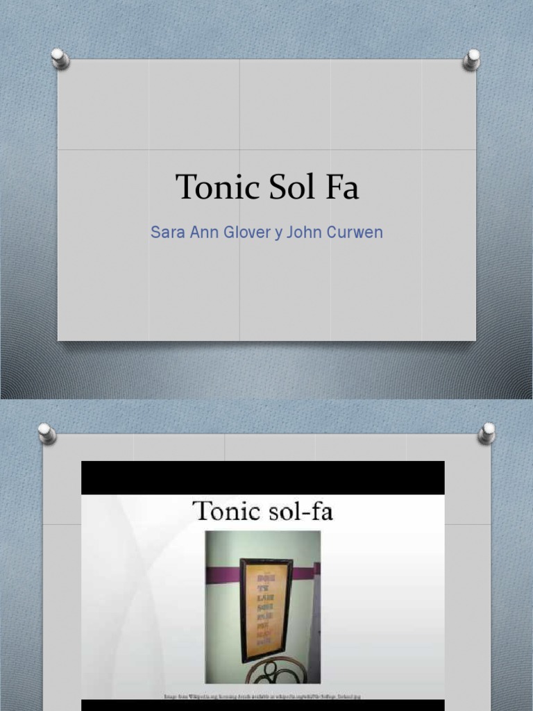 Tonic Sol Fa: Sara Ann Glover y John Curwen | PDF | Musicology ...