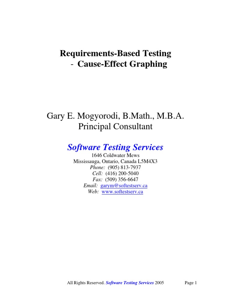 RBT Cause-Effect Graphing2 | PDF | Mail | Causality