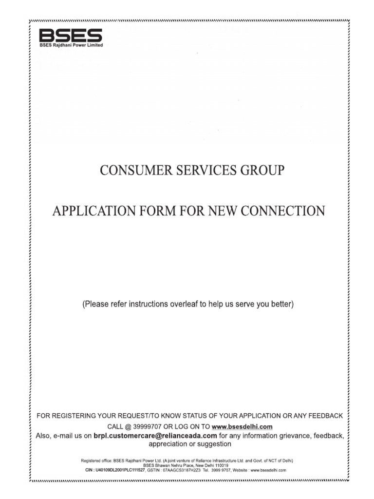 New Connection Form BRPL PDF | PDF | Indemnity | Common Law