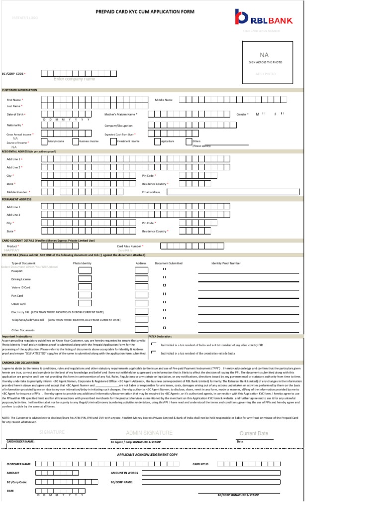 RBL App Form 18 01 2019 PDF | PDF | Government | Government Information