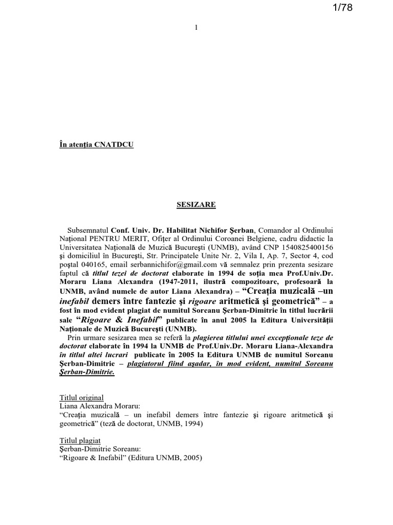 Sesizare & Anexe | PDF