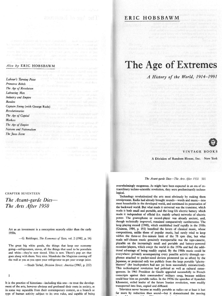 Eric Hobsbawm - The Age of Extremes (Chapter 17) | PDF