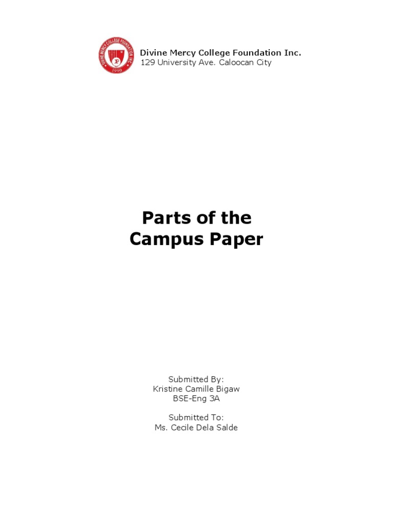 Parts of The Campus Paper: 129 University Ave. Caloocan City | Download ...