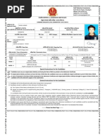 Admit Card Sample SSC | PDF