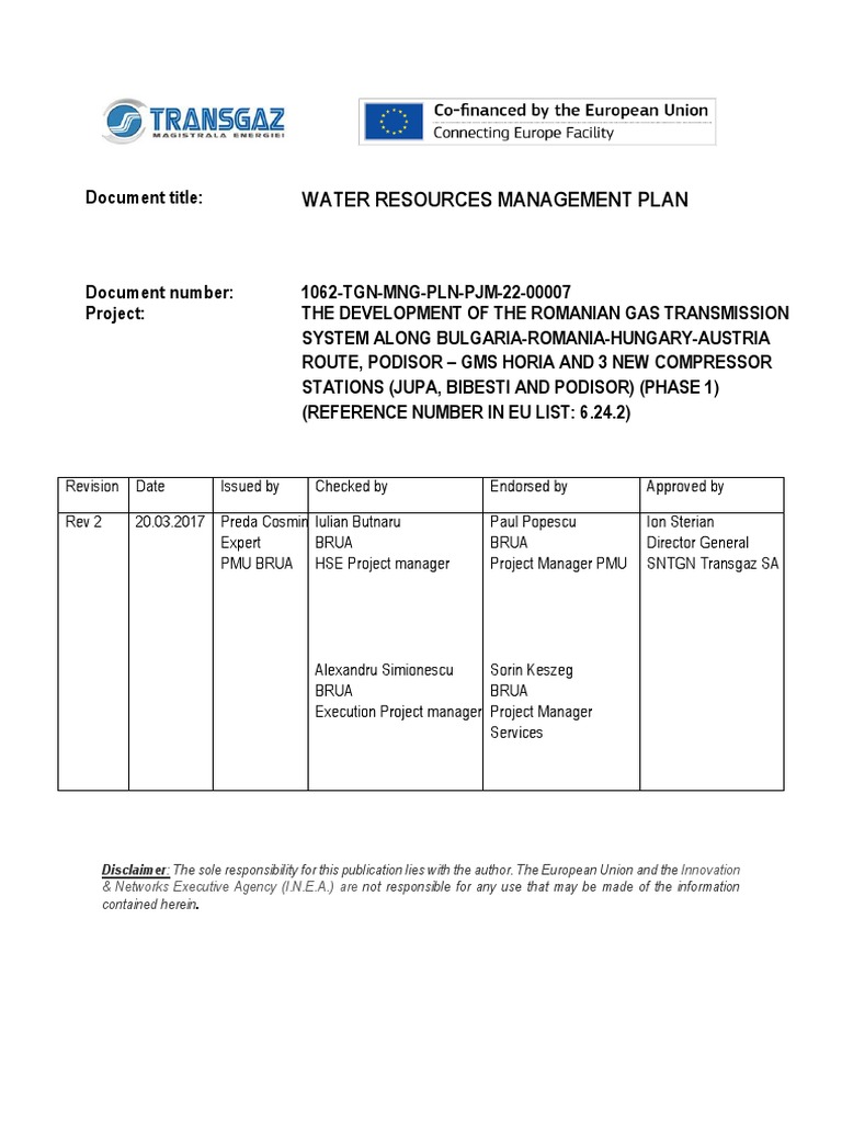 Water Resources Management Plan for BRUA | PDF | Water Pollution ...