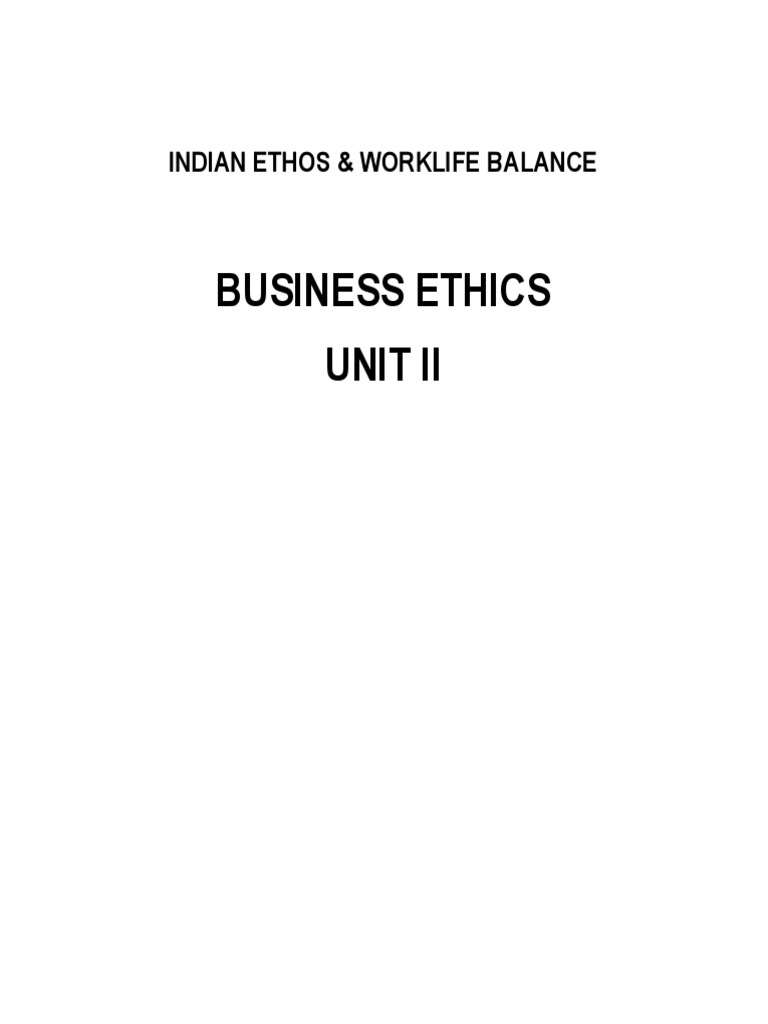 Business Ethics Unit II - Work Life in Indian Philosophy | PDF | Moksha ...