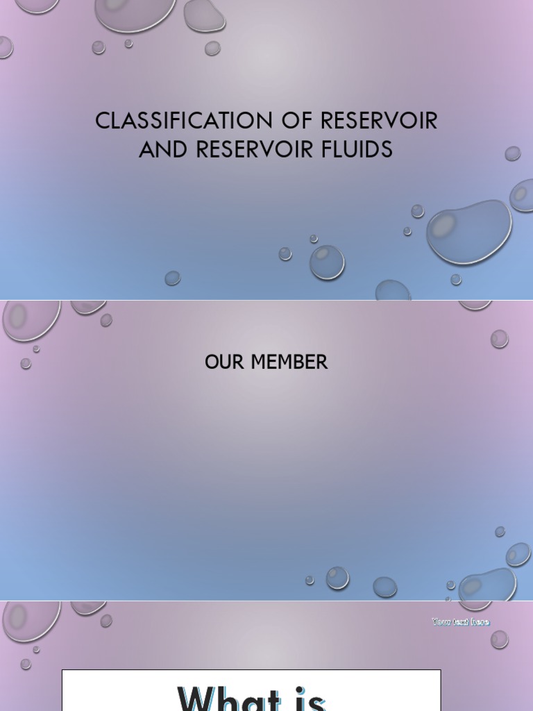 Classification of Reservoir and Reservoir Fluids | PDF