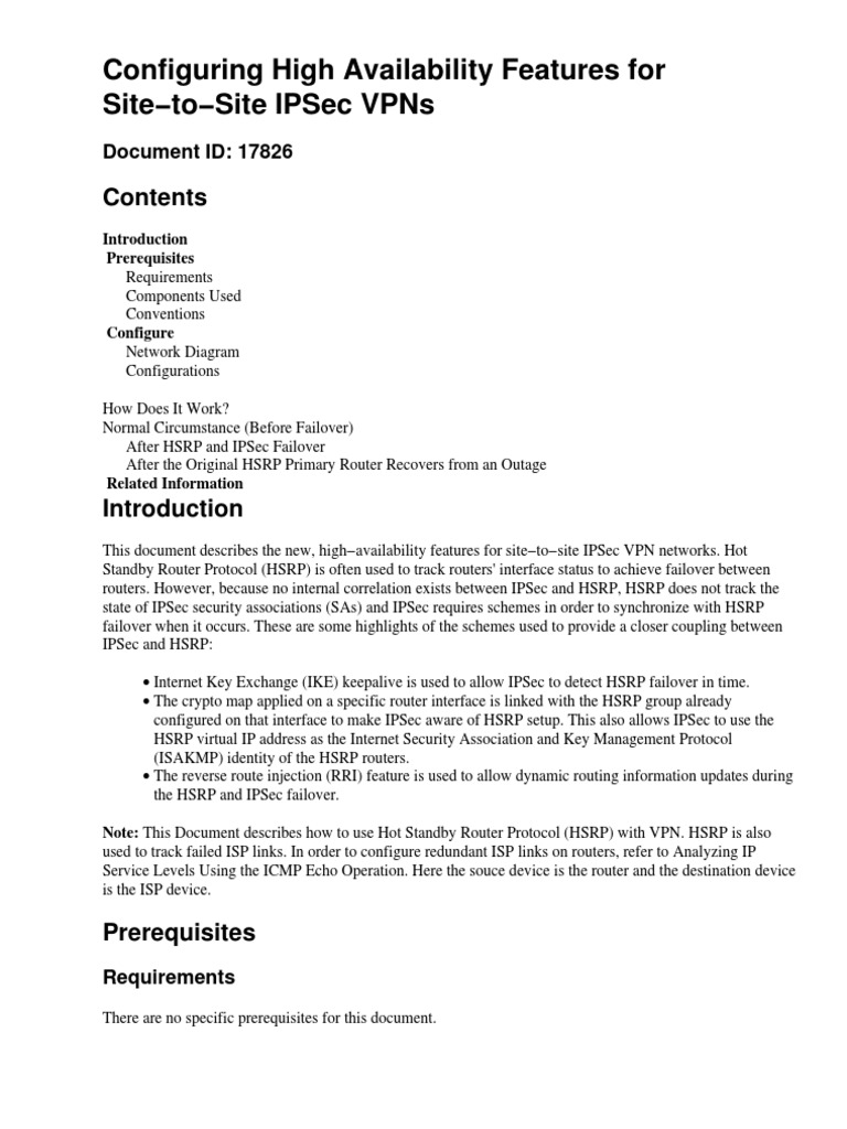 Ipsec Feat | PDF | Router (Computing) | Virtual Private Network