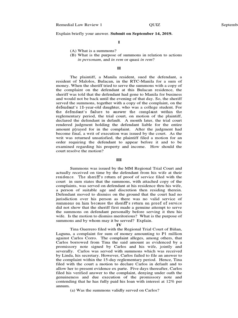 In Personam, and in Rem or Quasi in Rem? | Download Free PDF | Lawsuit ...