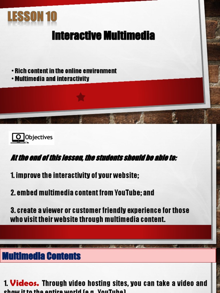 Interactive Multimedia: - Rich Content in The Online Environment - Multimedia and Interactivity ...