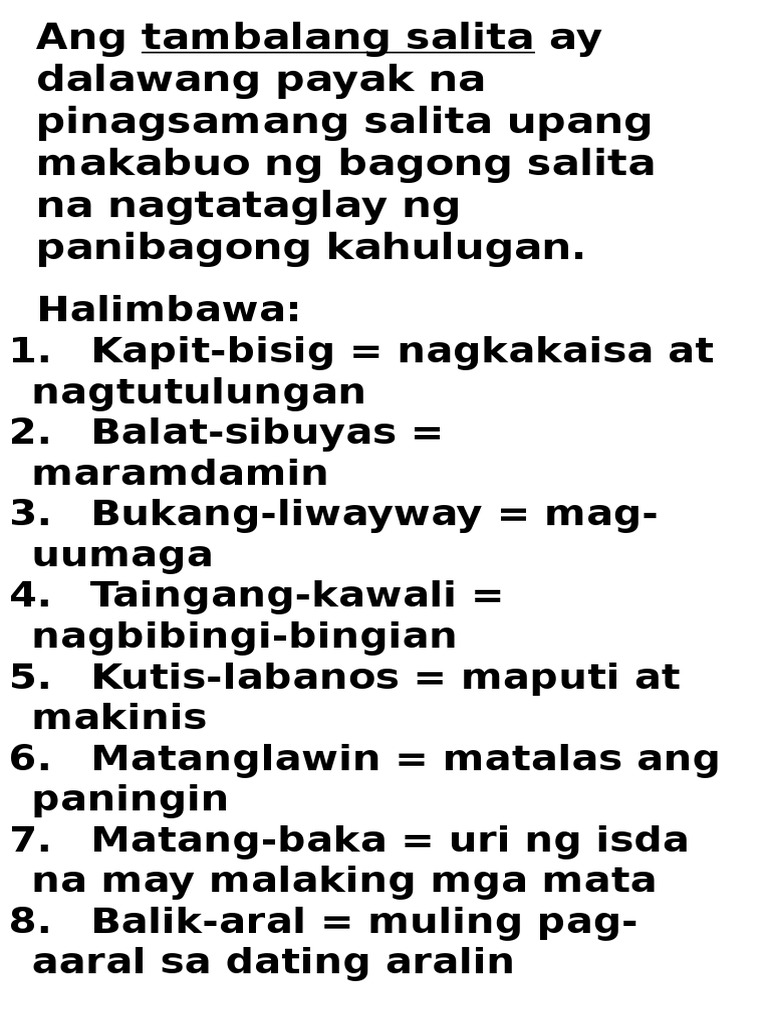 Mga Halimbawa Ng Tambalang Salita At Kahulugan Nito | Porn Sex Picture Mga Halimbawa Ng Tambalang Salita At Kahulugan Nito | Porn Sex Picture