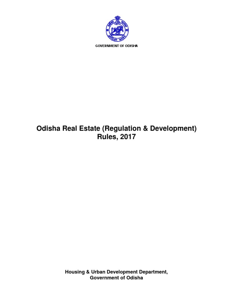 Odisha RERA Registration Guidelines 2017 | PDF | Sole Proprietorship ...