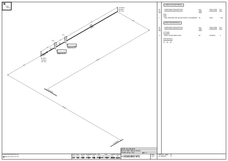 E3D Isometric With Grid | PDF | Plumbing | Pipe (Fluid Conveyance)
