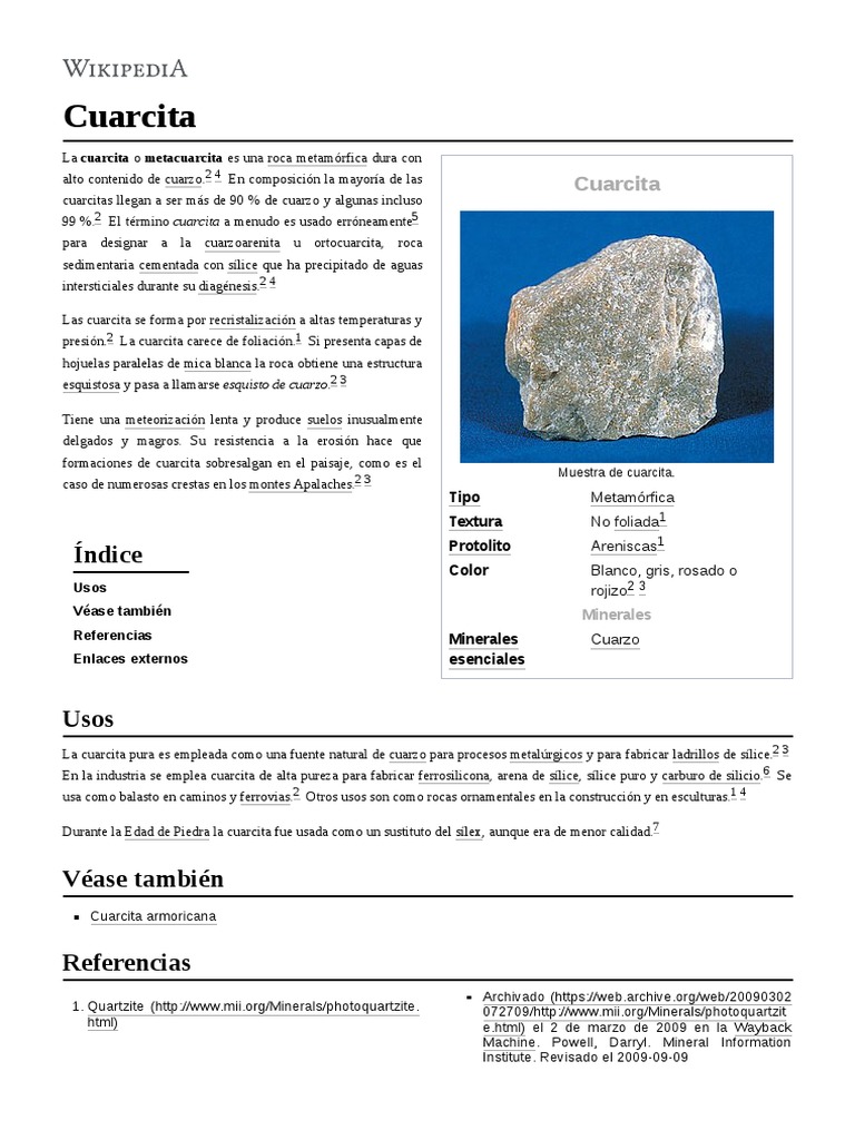 Cuarcita | PDF | Rocas | Geología