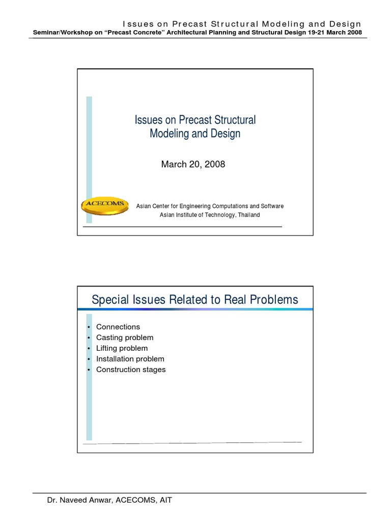 Precast Structural Modeling Challenges | PDF | Finite Element Method ...