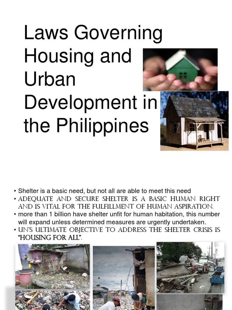 Laws Governing Housing and Urban Developm | PDF | Economic Development ...