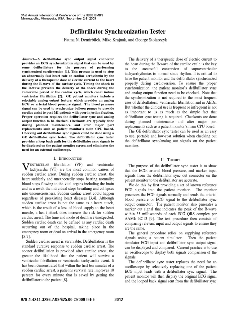 Defibrillator Sync Testing | PDF | Cardiac Arrest | Electrocardiography