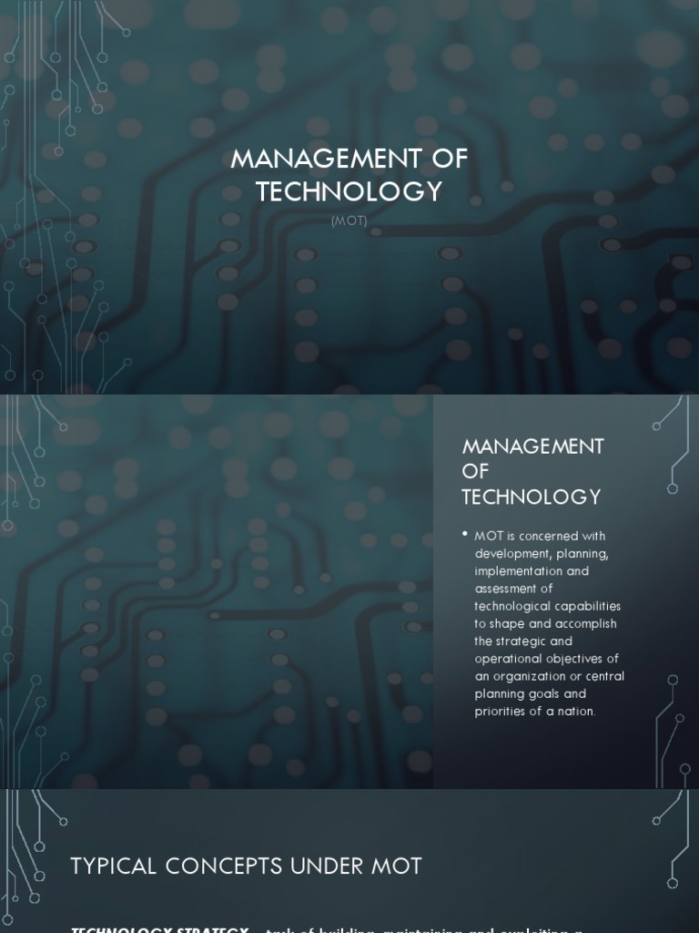 Management of Technology | PDF | Strategic Management | Innovation