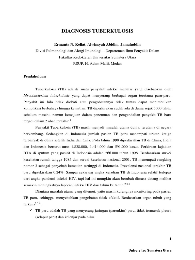 Diagnosis TB Paru PDF | PDF | Sains & Matematika
