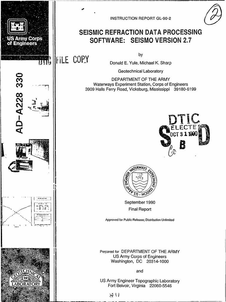 Seismic Refraction Data Processing Software: Seismo Version 2.7 | PDF | Menu (Computing ...