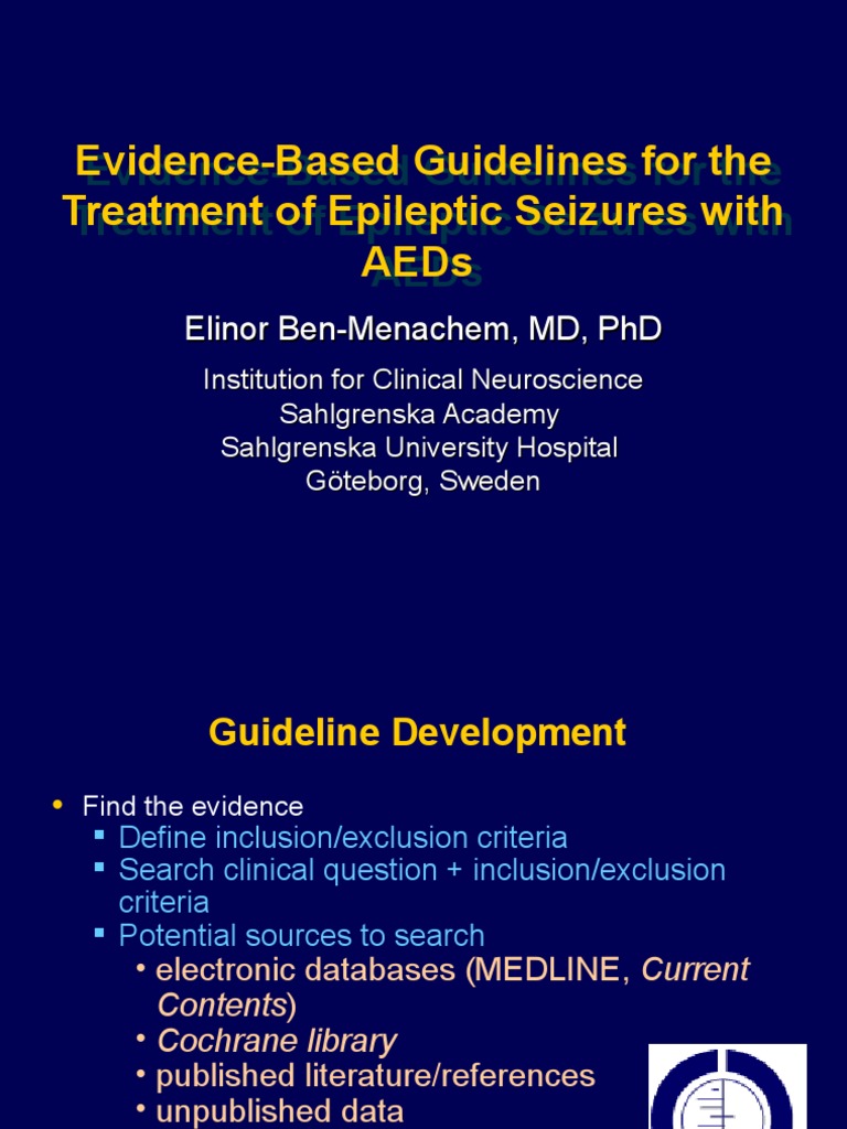 Evidence-Based Guidelines For The Treatment of Epileptic Seizures With ...