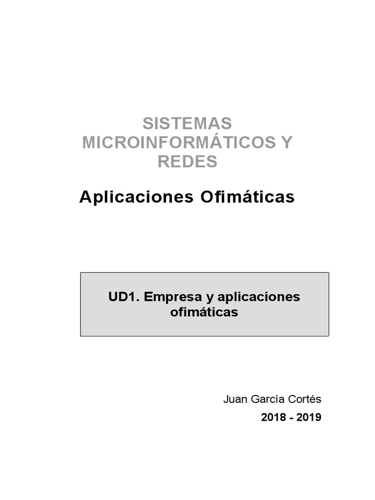 UD1.Empresa y Aplicaciones Ofimáticas | PDF | Microsoft Office | Software libre