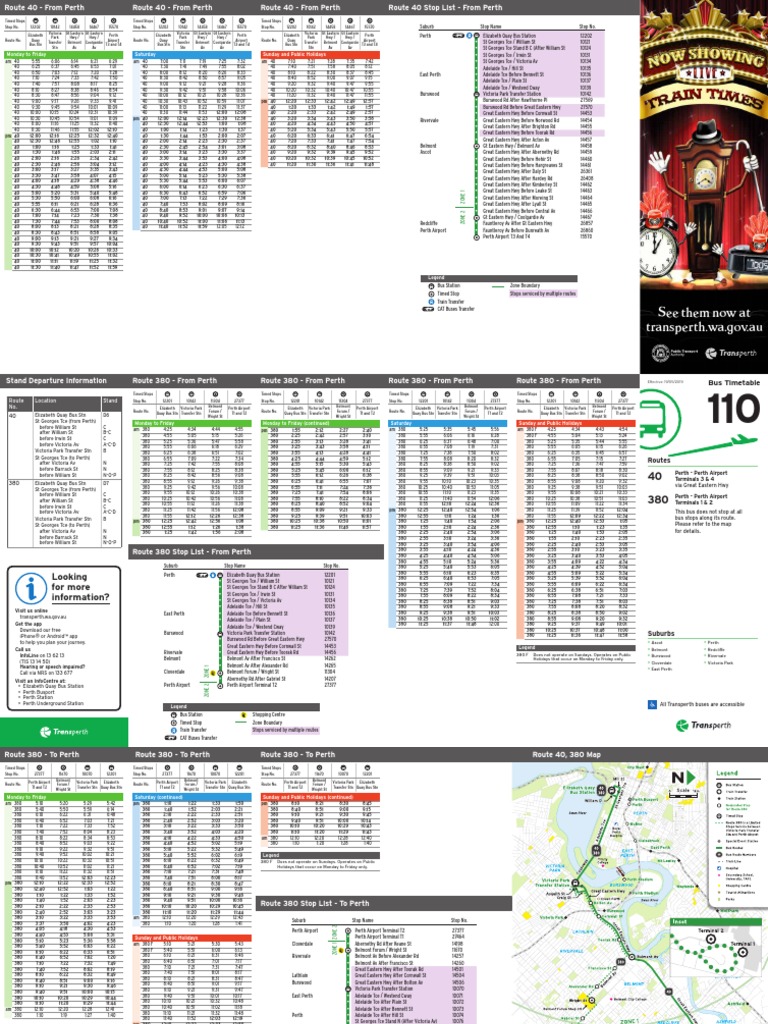 Bus Timetable 110 20190519 | PDF | Road Transport | Service Industries