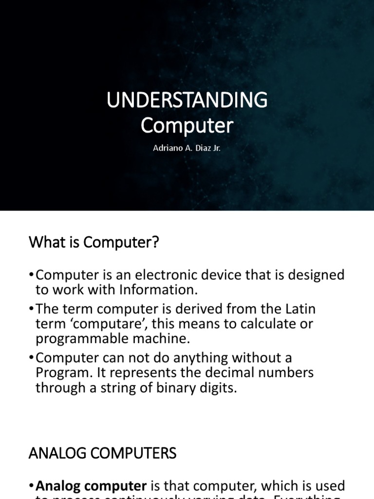 Understanding Computers: An Introduction to Analog, Digital, and Hybrid ...
