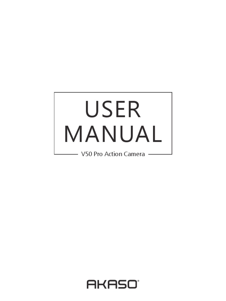 User Manual: V50 Pro Action Camera | PDF | Exposure (Photography ...