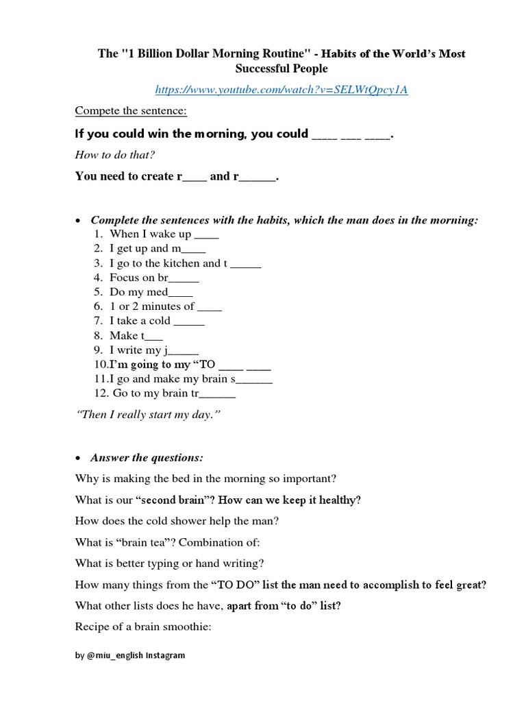 Rountines Business Success People | PDF