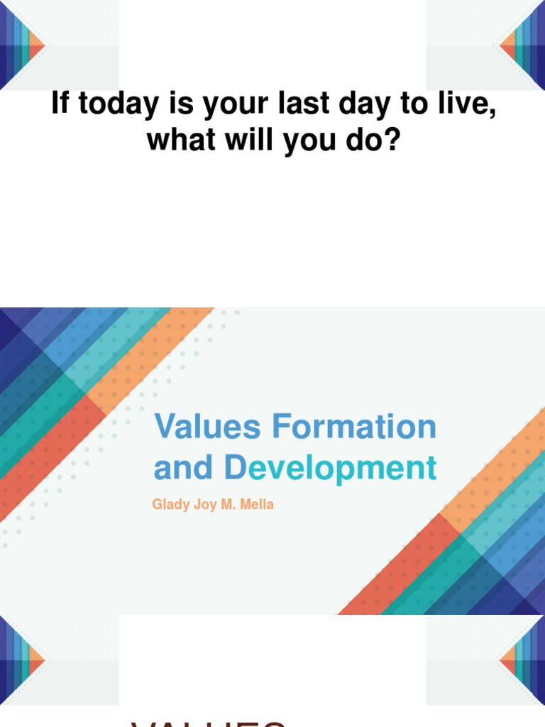 Values Formation and Development | PDF | Value (Ethics) | Virtue