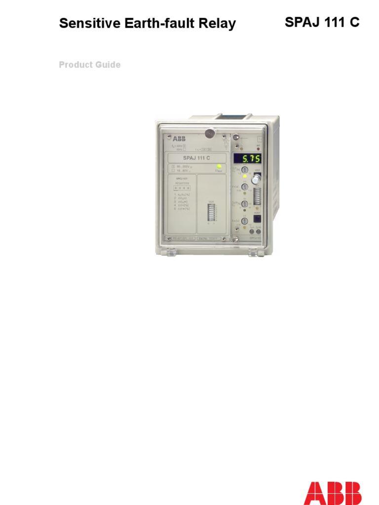 Sensitive Earth Fault Relay | PDF | Relay | Power Supply