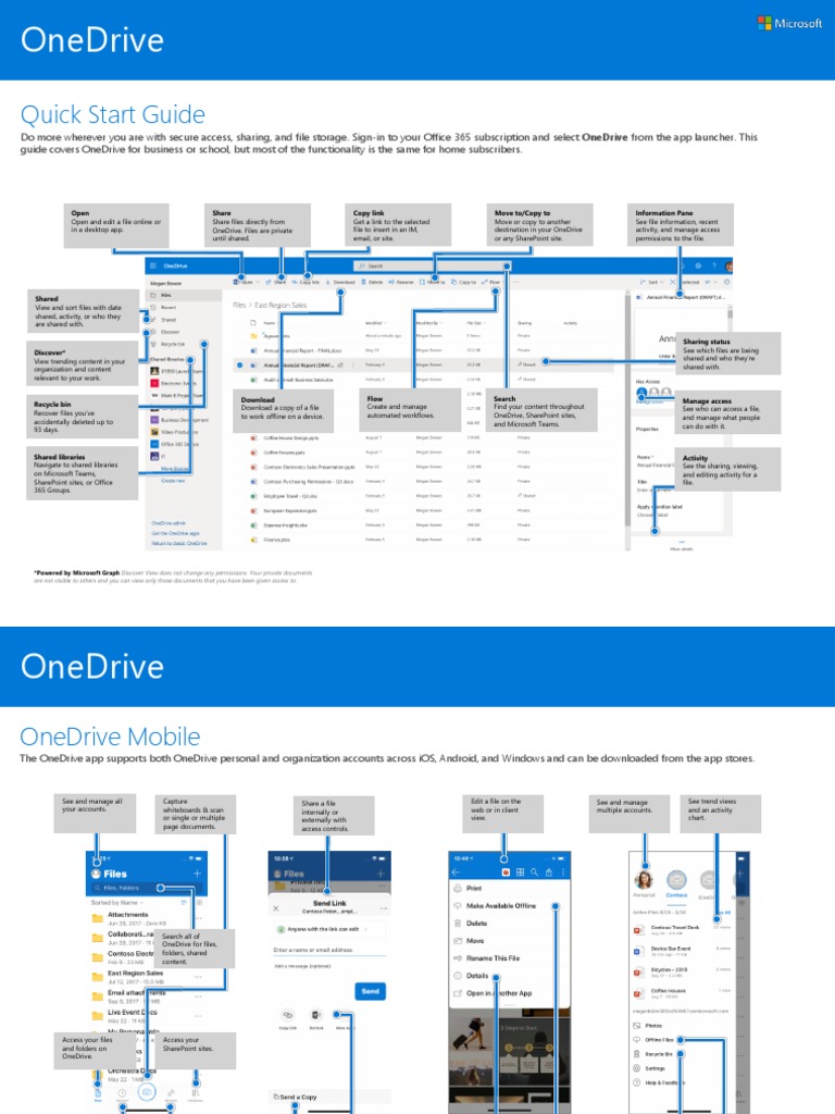 MS Office Quickstart - Onedrive | PDF | Online And Offline | Computer File