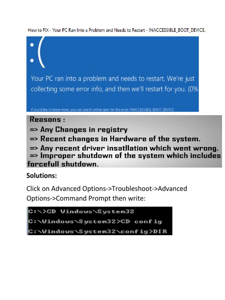 Solutions:: Click On Advanced Options - Troubleshoot - Advanced Options ...
