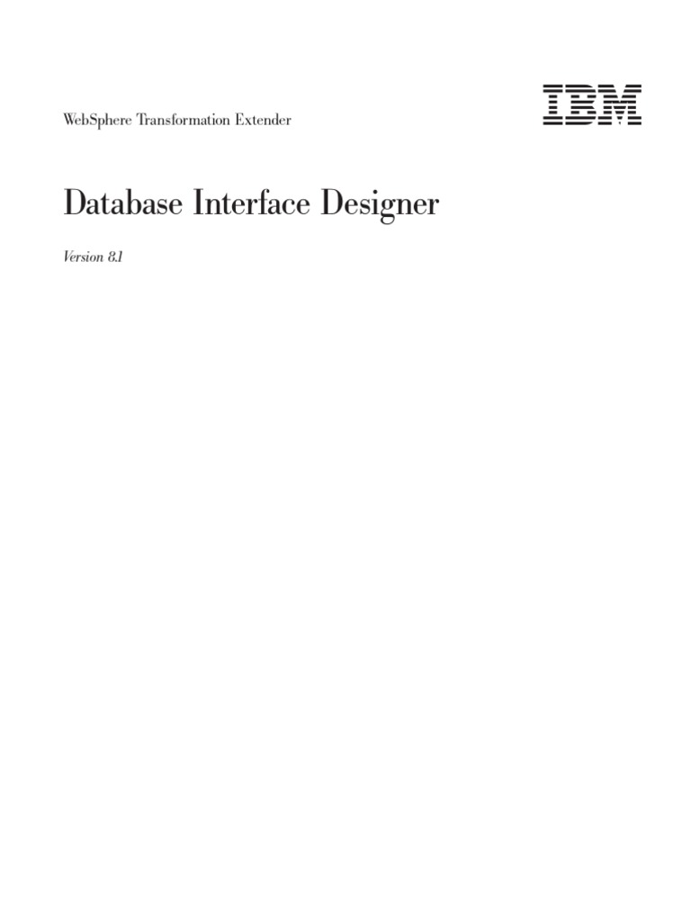 Database Interface Designer: Websphere Transformation Extender | PDF ...