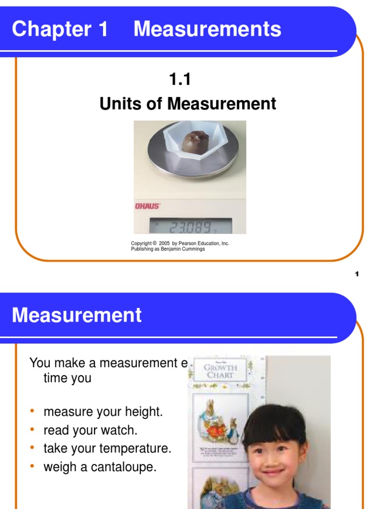 Chapter 1 Measurements: 1.1 Units of Measurement | PDF | Measurement ...