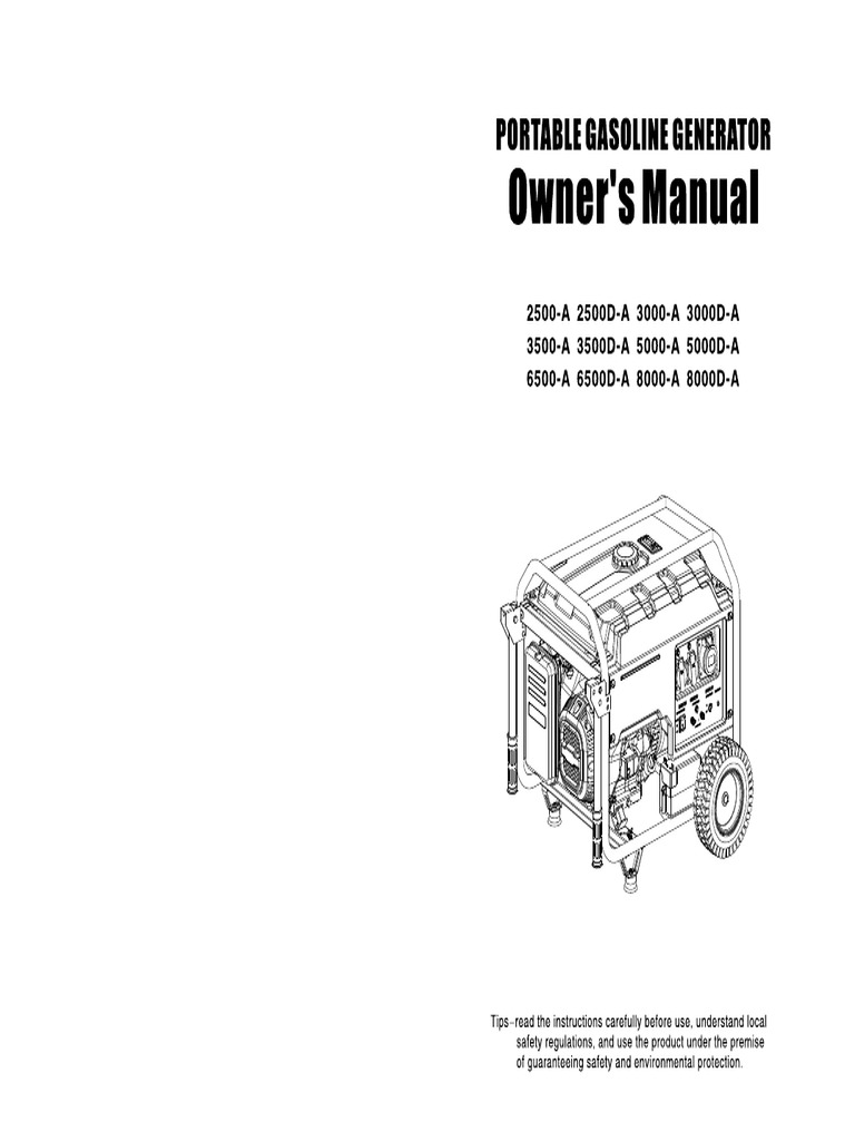 Manual Book Genset Bensin Seri A. | PDF