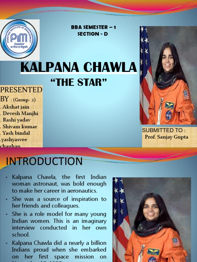 Kalpana Chawla: "The Star" | PDF | Space Shuttle Columbia | Space ...